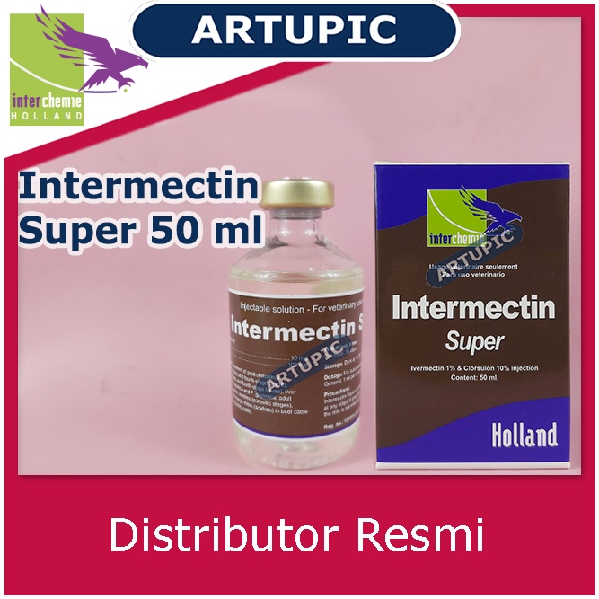 Jual Intermectin Super 50 ml Obat Cacing Cacingan Kutu Parasit Skabies ...
