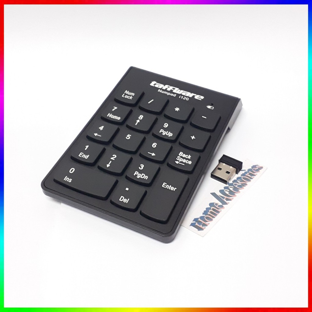 Jual NUMERIC KEYPAD TAFFWARE WIRELESS 2.4 GHZ JARAK 10 METER/KEYPAD/KEYBOARD NUMERIC | Shopee ...