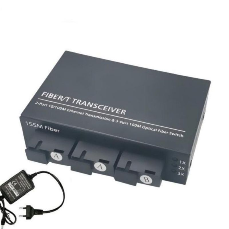 Jual Media Converter Fiber Optic 3 FO 2 LAN / 3 Port FO 2 Port LAN / 3 SC 2 Rj45 | Shopee Indonesia