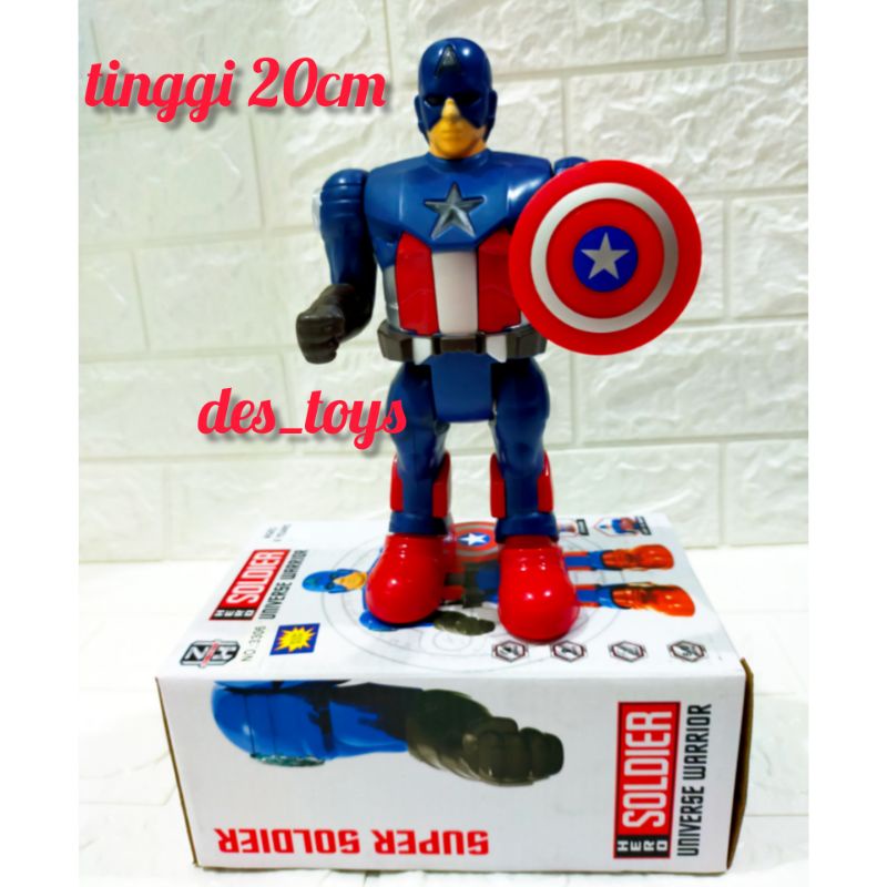 Jual MAINAN ANAK ROBOT CAPTAIN AMERICA SUPERHERO SOLDIER MASKMAN ...