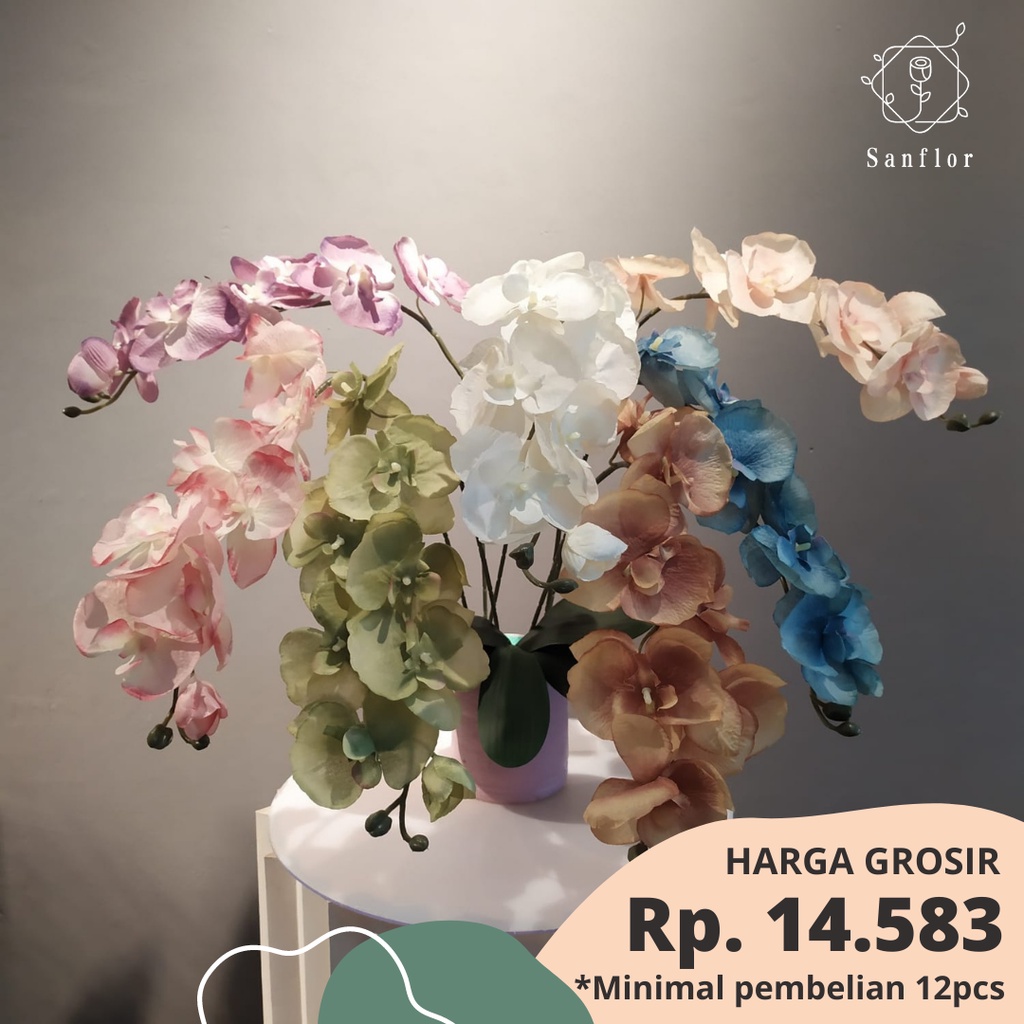 Jual ANGGREK MINI KAIN/MINI ORCHID/ANGGREK MINI PALSU BAHAN KAIN(TANPA ...