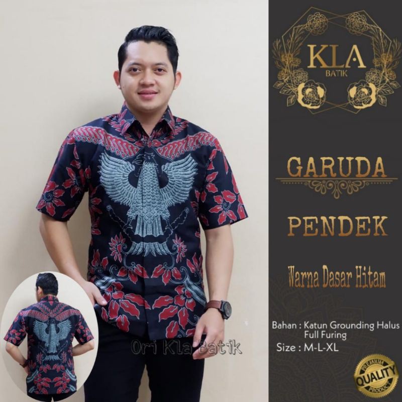 Jual BATIK GARUDA PENDEK BY KLA BATIK | Shopee Indonesia