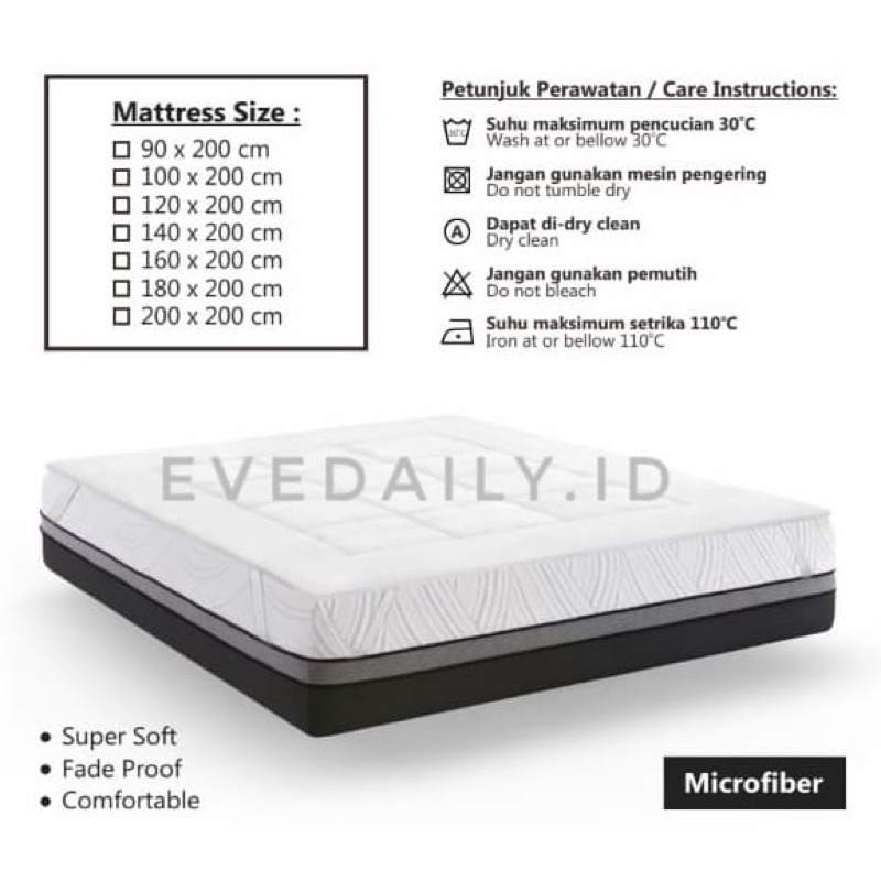 Jual MATRAS PROTECTOR / MATRASS / PREMIUM QUALITY / ALAS KASUR / PUTIH ...