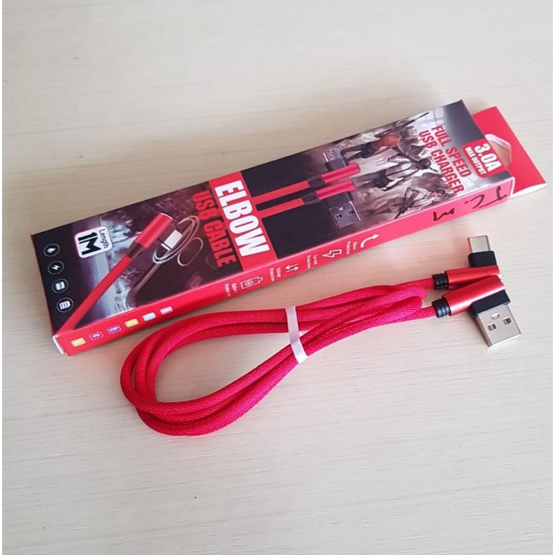 Jual Kabel Cas tipe C Kabel ces ngegame Kabel Gaming Type C 3.0A Fast ...