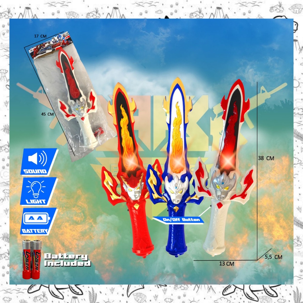 Jual Pedang Ultraman light sword berukuran jumbo dengan lampu | Shopee ...