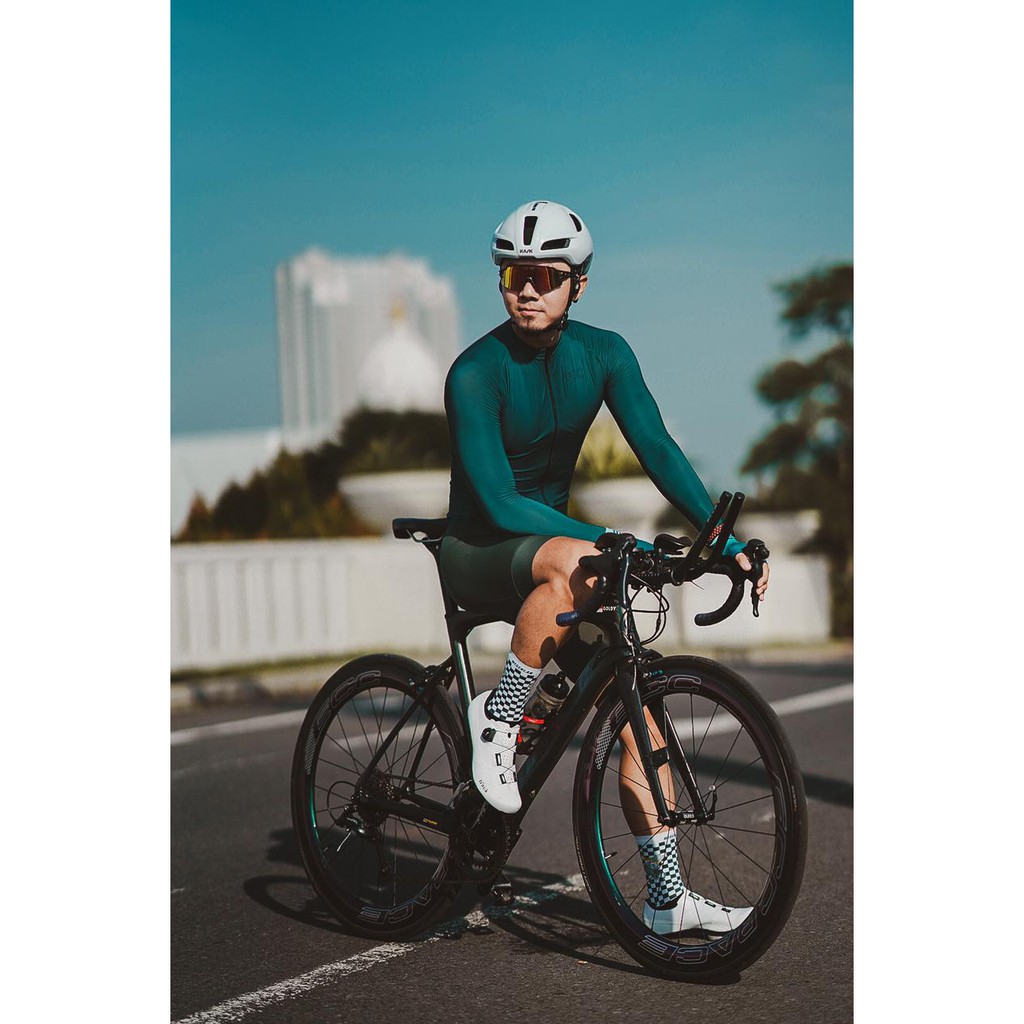 Jual Baju Sepeda Cycling Jersey Cowok/Cewek/Unisex Pro basic - Emerald ...