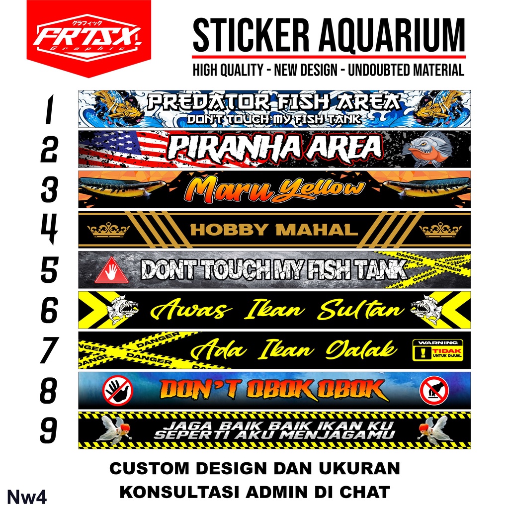 Jual Stiker Akuarium Channa | Stiker Predator akuarium | Stiker ...