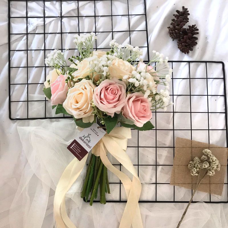Jual Wedding Hand Bouquet Buket Bunga Lamaran Pernikahan Lux Multicolor ...