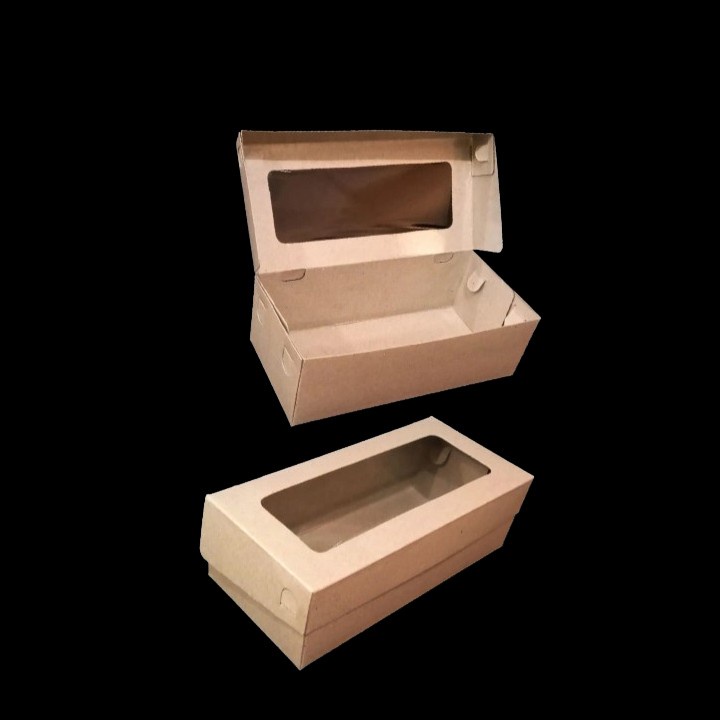 Jual kardus packaging bolu gulung dus kemasan roll cake kotak kraft ...