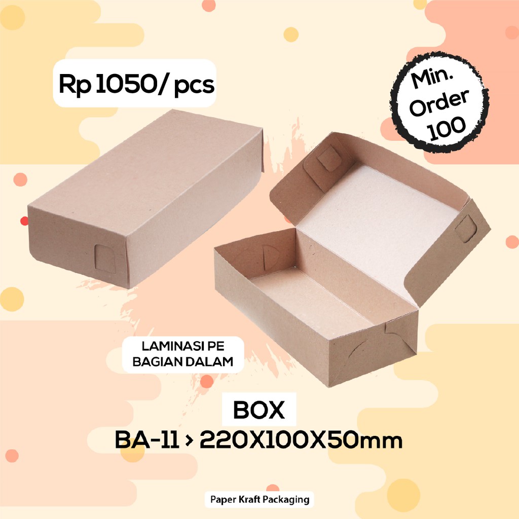 Jual 22x10x5cm Termurah Box Brownies Dus Brownies Dus Pisang Molen Box ...