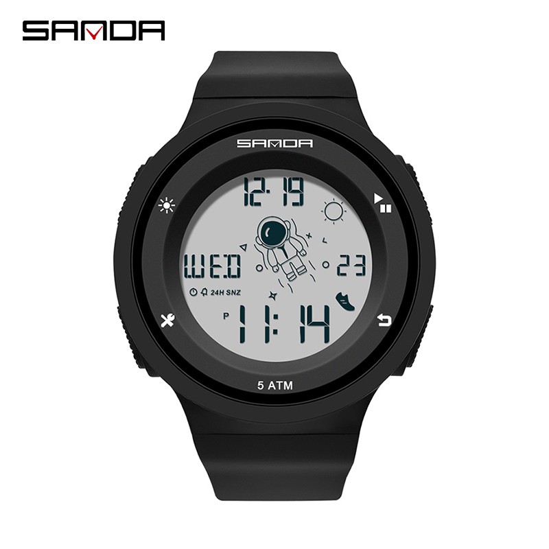 Jual SANDA 2121 Jam Tangan Wanita Pria Digital Tali Rubber Shockproof ...