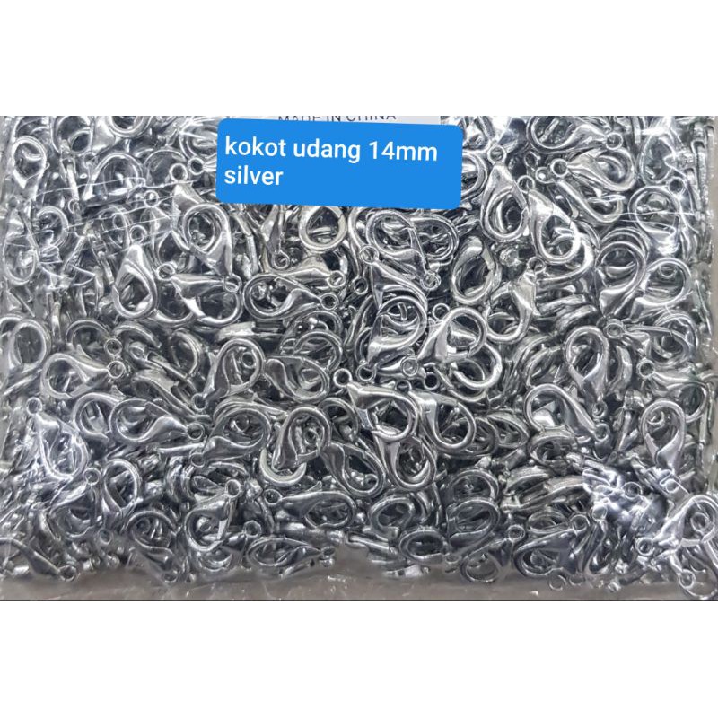 Jual Manik Kokot Udang 14mm Silver Golg 1gross | Shopee Indonesia