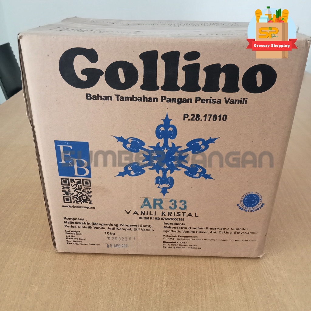 Jual GOLLINO Vanili Bubuk Crystal AR-33 10kg / Vanili Kue | Shopee ...