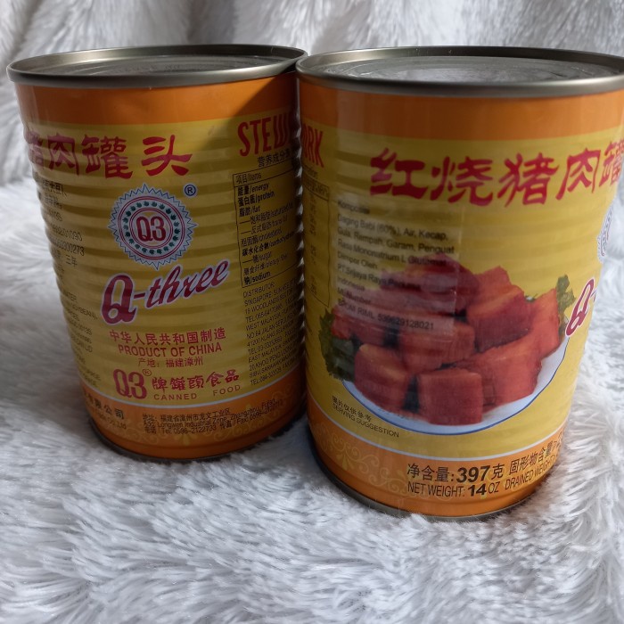 Jual Q3 Stewed Pork Ang Sio Bak 397gr ( Non Halal ) | Shopee Indonesia