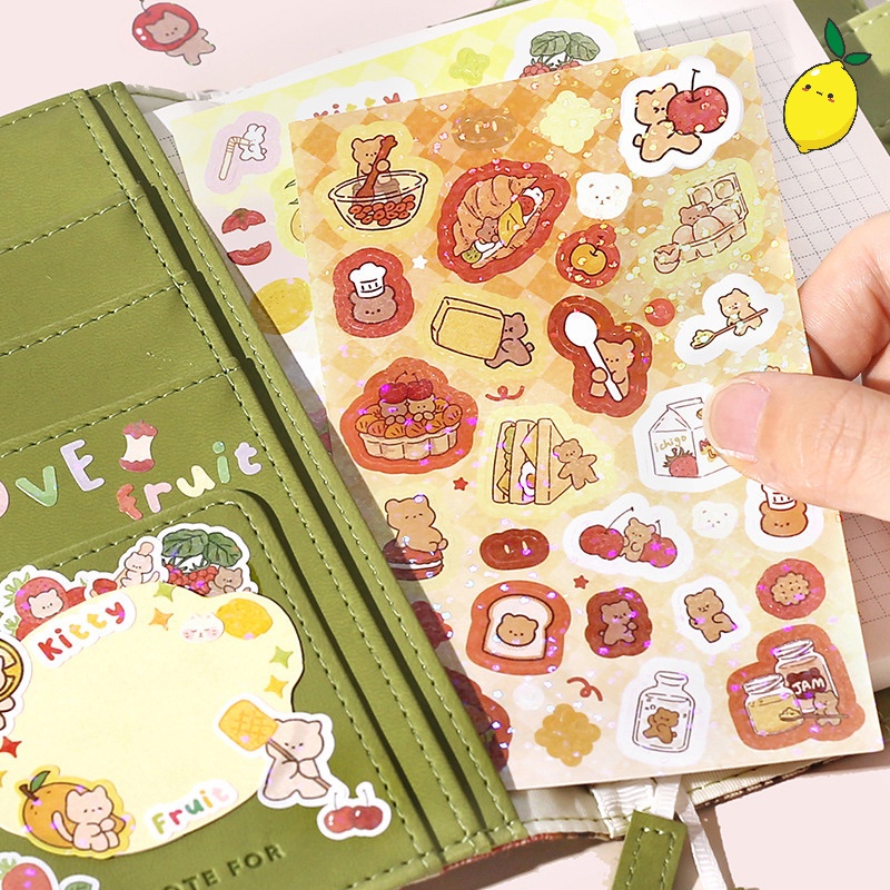 Jual Stiker Diary Lucu Cute Small World Hologram Diary Deco Stickers ...