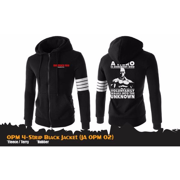 Jual Jual Jaket Anime One Punch Man Opm 4-strip Hoodie (Ja Opm 02 ...