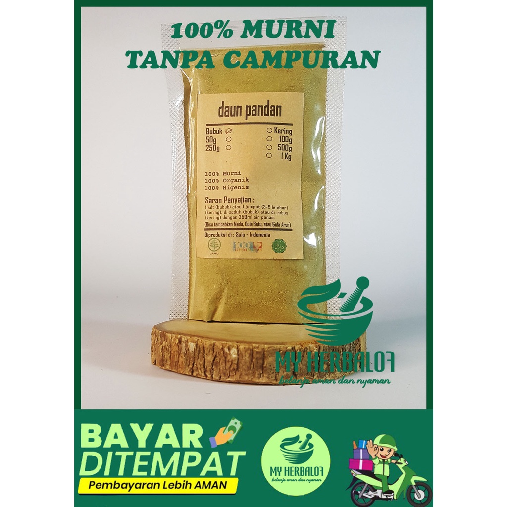 Jual Herbal Daun Pandan Bubuk / Pandanus Amaryllifolius / Murni / Jsr ...