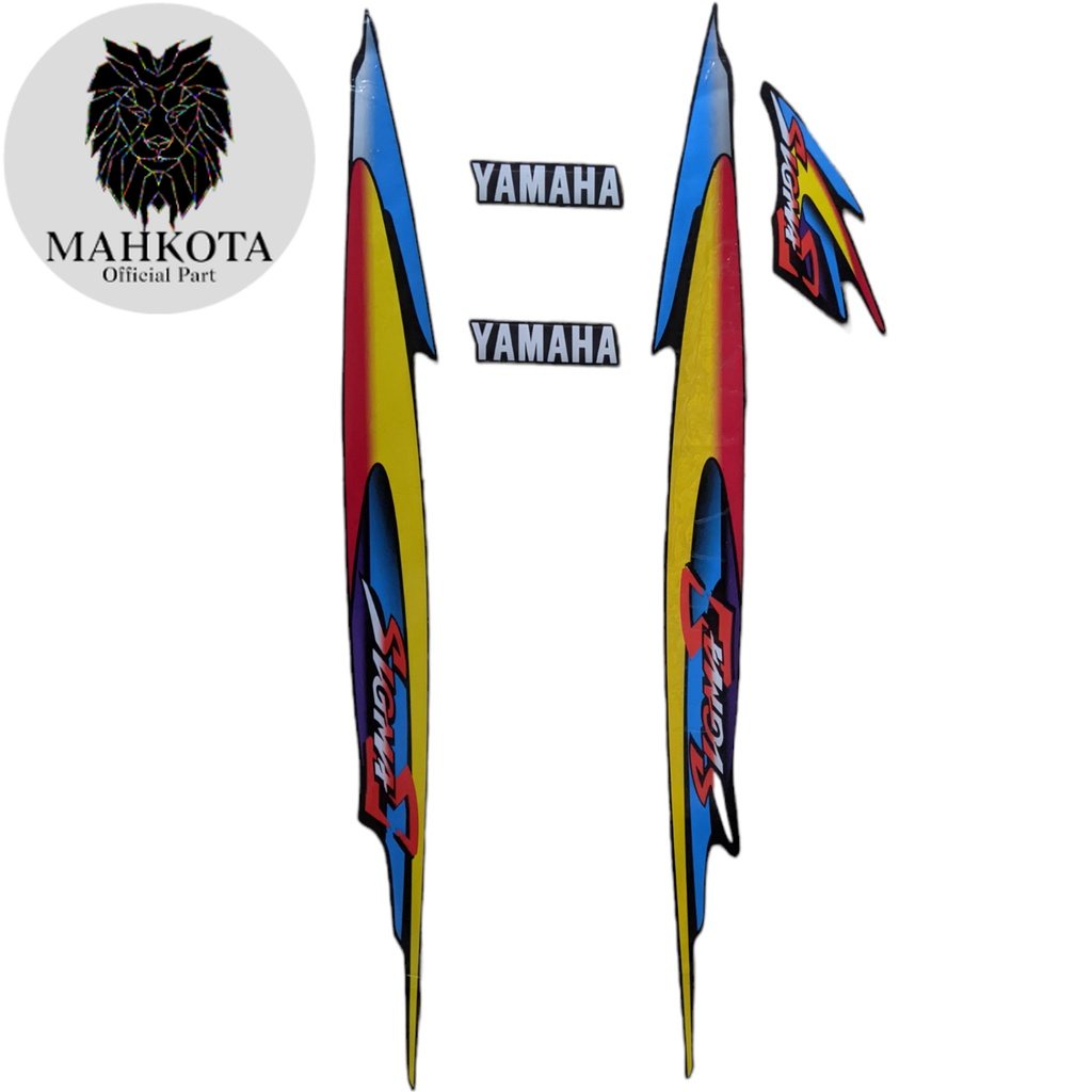 Jual STRIPING STIKER LIS LES POLET body Yamaha Sigma 2000 Kuning Merah ...