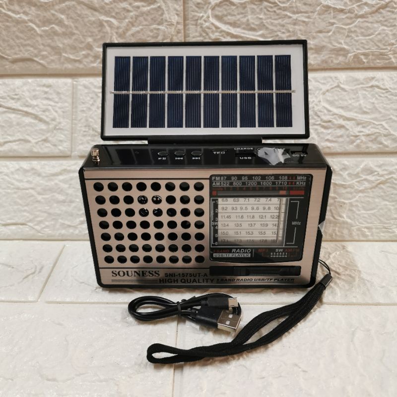 Jual SOUNESS SNI 1575 UT 1575UT RADIO AM FM SW 1-6 8 BAND USB TF ...