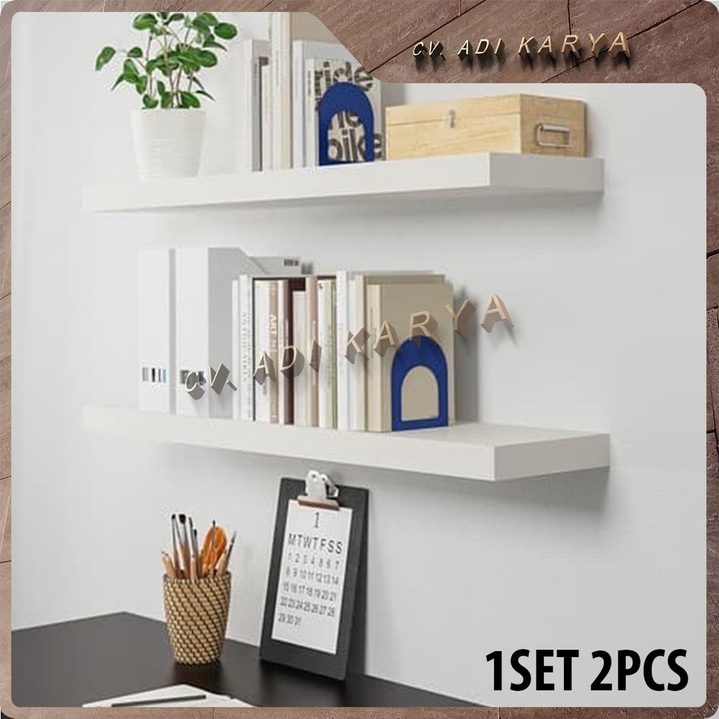Jual Rak Hiasan Dinding 40x12 cm Set 2 Buah / Rak Ambalan Dinding ...