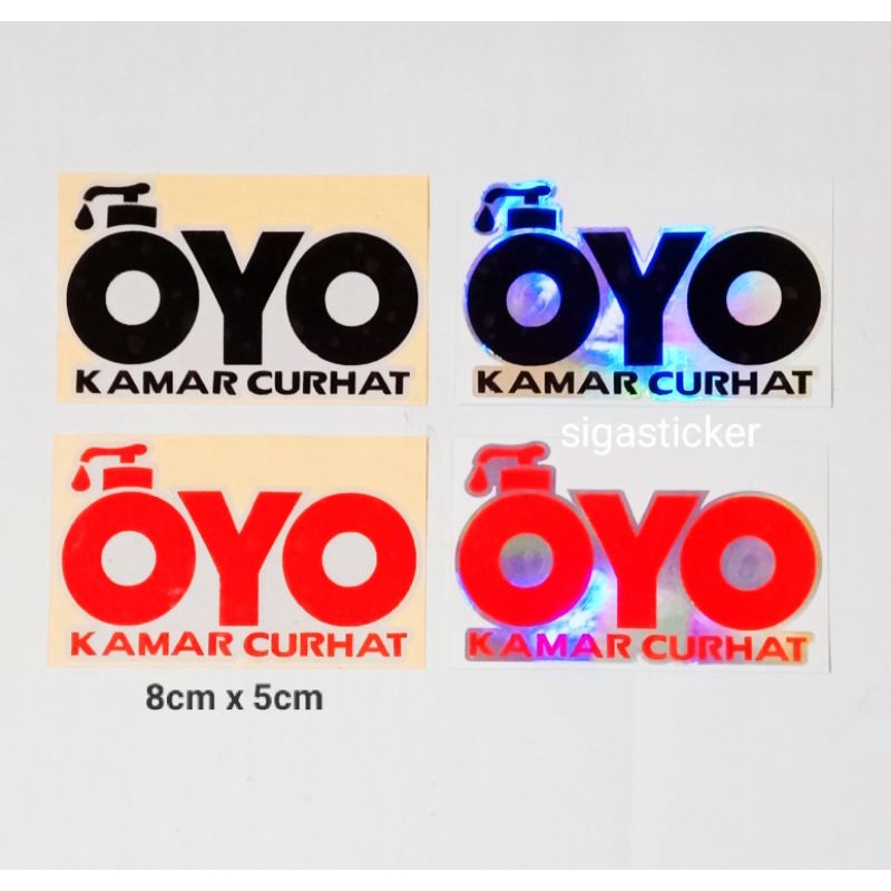 Jual sticker oyo kamar curhat cutting | Shopee Indonesia