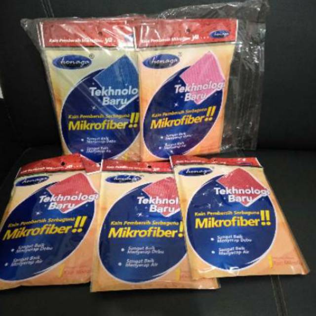 Jual Lap microfiber honaga premium 40x40cm 380gsm/ lap serbaguna honaga ...