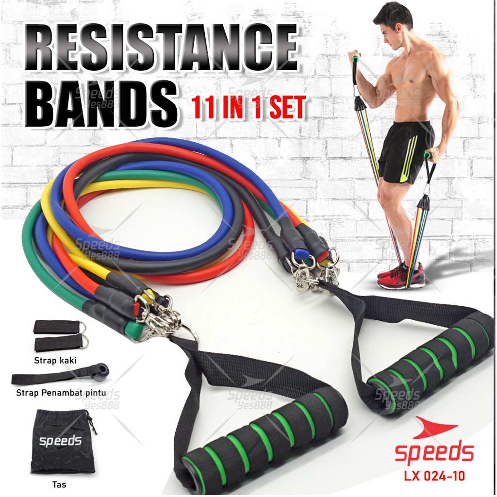 Jual SPEEDS Resistance Bands Premium Resistance Tube Elastic Power Band ...