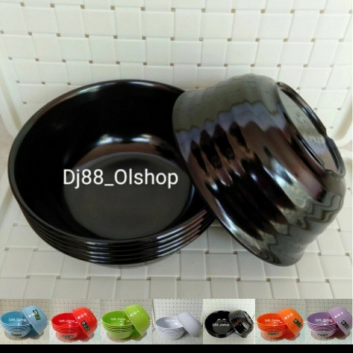 Jual Mangkok Jumbo Besar Lebar Hitam Putih Warna Warni Oriental Jepang ...