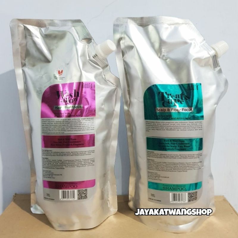 Jual INAURA Shampoo REFILL 1000 ML Treat & Care / Wash & Blow | Shopee ...