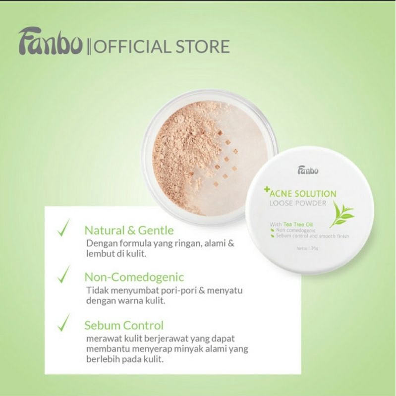 Jual FANBO ACNE SOLUTION LOOSE POWDER | Shopee Indonesia