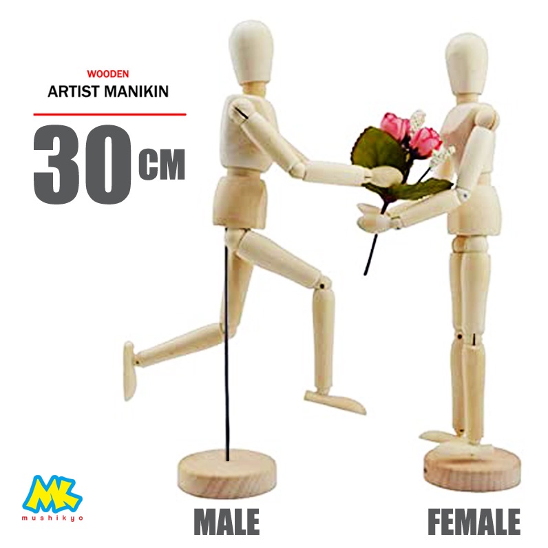 Jual Manekin Kayu XL / Wood Figure Male / Female 30cm | Shopee Indonesia