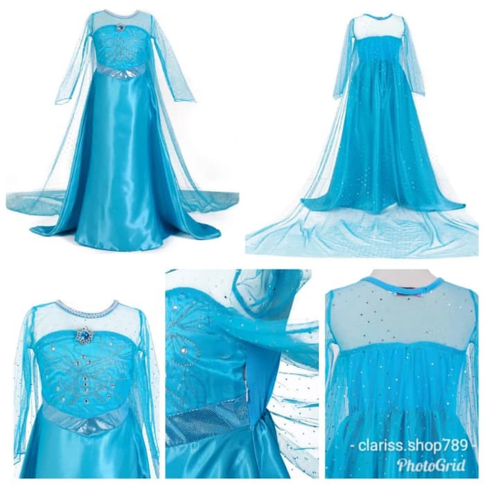 Jual Baju Elsa Frozen Anak / Baju Elsa Frozen Biru Glamour Princess ...