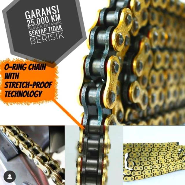 Jual RANTAI 520 HSBT O RING RANTE 520HSBT O RING NINJA 250 FI R25 TIGER ...