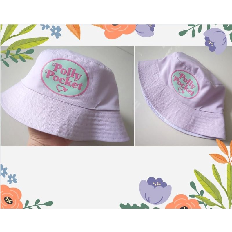 Jual Custom Topi Bucket Hat Polly Pocket | Shopee Indonesia