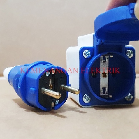 Jual FORT SURFACE SOCKET MOUNTING + PLUG 2 PIN 1 PHASE 16A SET WATERPROOF | Shopee Indonesia