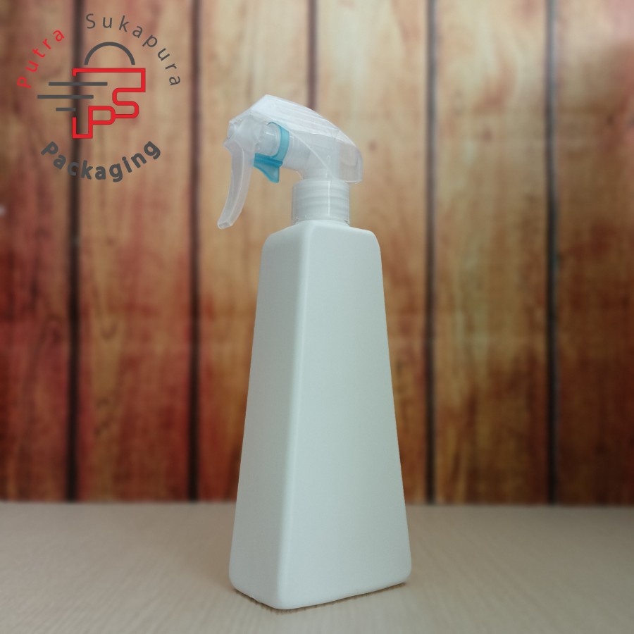 Jual botol Kispray 500ml kotak hdpe putih/botol spray gun 500ml import ...