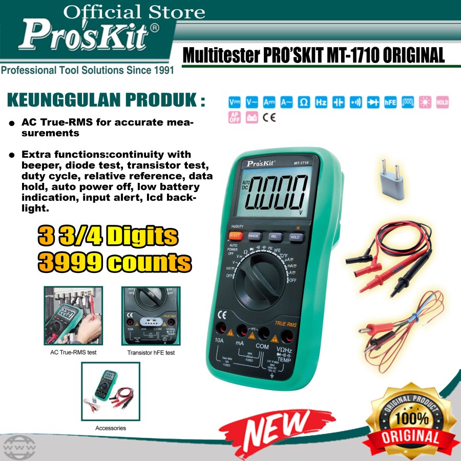 Jual Pro'sKit - Multitester Mt-1710 Original | Shopee Indonesia