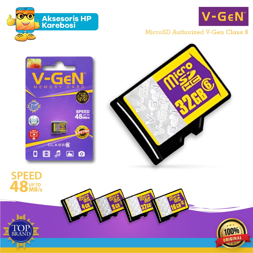 Jual MMC/Memory V-Gen 8GB MicroSD Authorized V-Gen Memory Card | Shopee ...