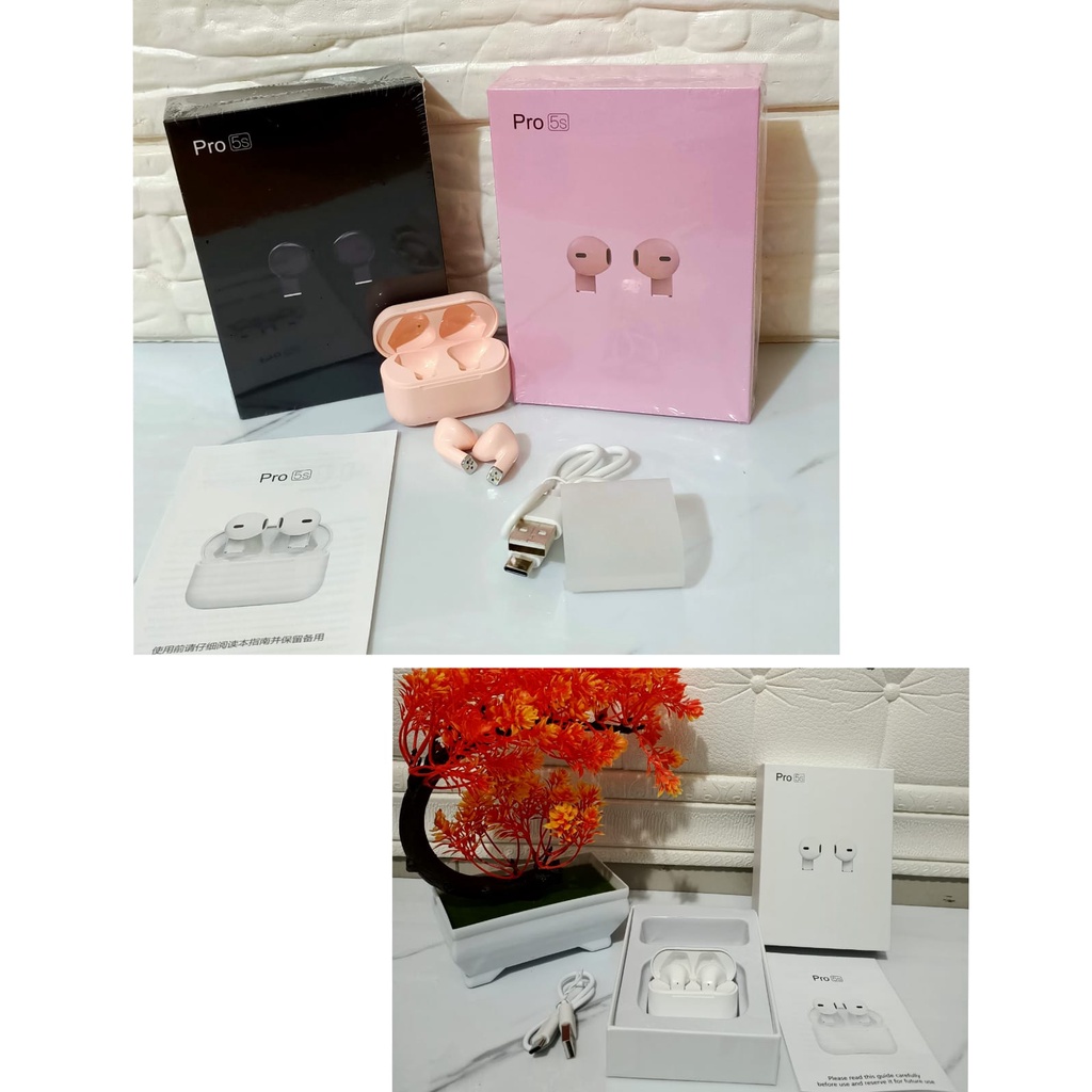 Jual Headset Earphone Inpods Bluetooth PRO 5S TWS / Earphone Bluetooth ...