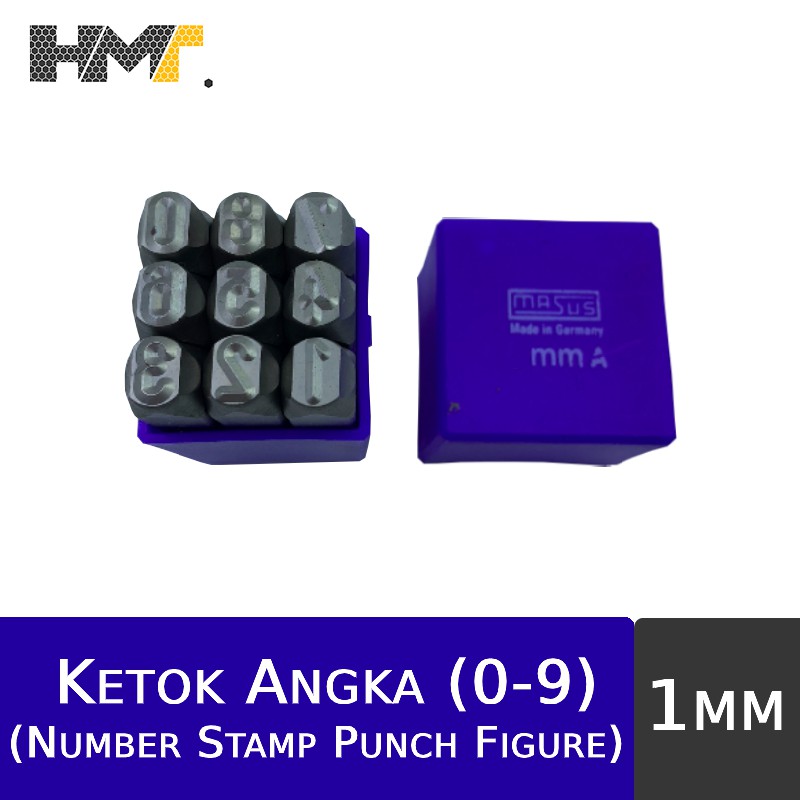 Jual MASUS Ketok Angka (0-9) 1mm / Number (0-9) Stamp Punch Figure ...