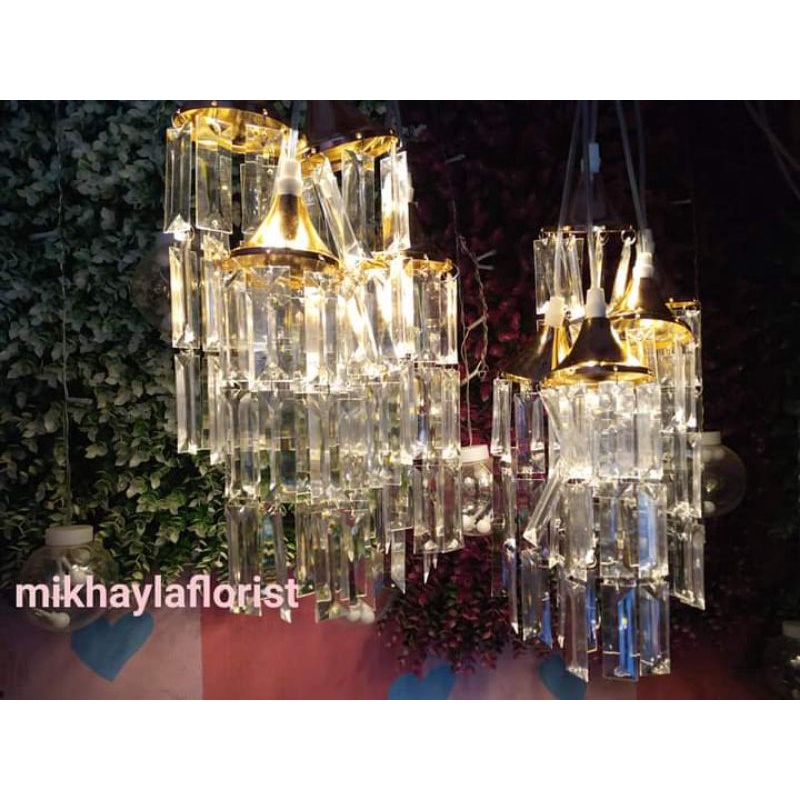 Jual Lampu gantung rumbai // lampu dekorasi // dekorasi pelaminan ...