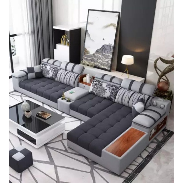 Jual sofa L shape sofa minimalis sofa keren sofa | Shopee Indonesia
