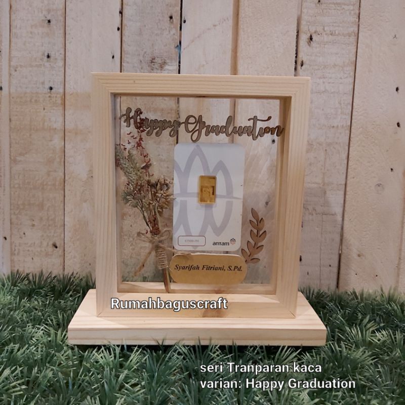 Jual frame mahar transparan kaca / kado logam mulia | Shopee Indonesia