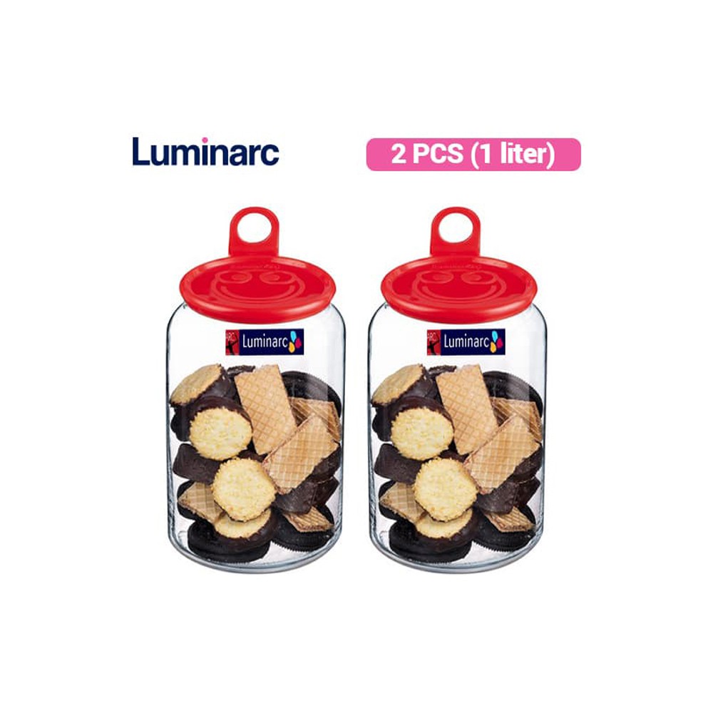 Jual Luminarc Toples Rondo Jar Smiles 1000 ml/2 Pcs | Shopee Indonesia
