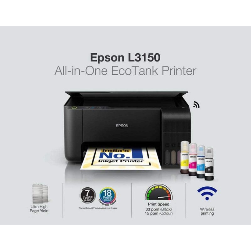Jual Printer Epson L3150 All In One EcoTank Wi-Fi | Shopee Indonesia