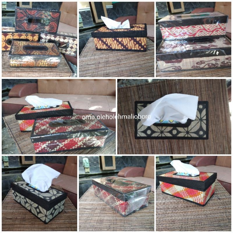Jual TEMPAT TISU KOTAK TISSUE BATIK DAN ANYAM KHAS JOGJA | Shopee Indonesia