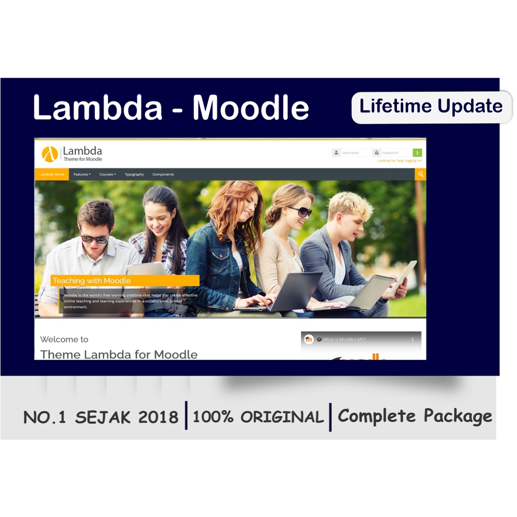 Jual Lambda - Responsive Moodle Theme | Shopee Indonesia