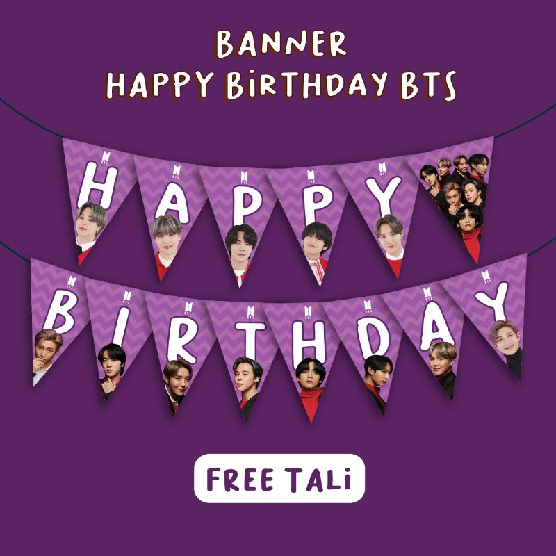 Jual BALON BTS HAPPY BIRTHDAY ULTAH ULANG TAHUN DEKORASI HIASAN DEKOR ...