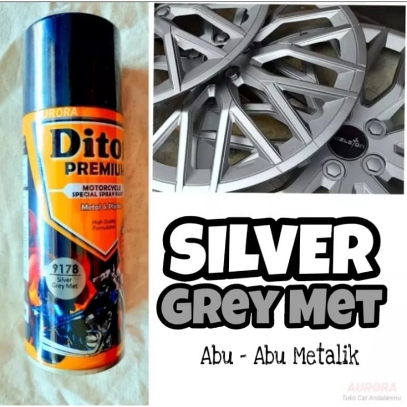Jual Cat Pilok Pylox Diton Premium 9178 Silver Grey Met 400ml Abu Muda ...