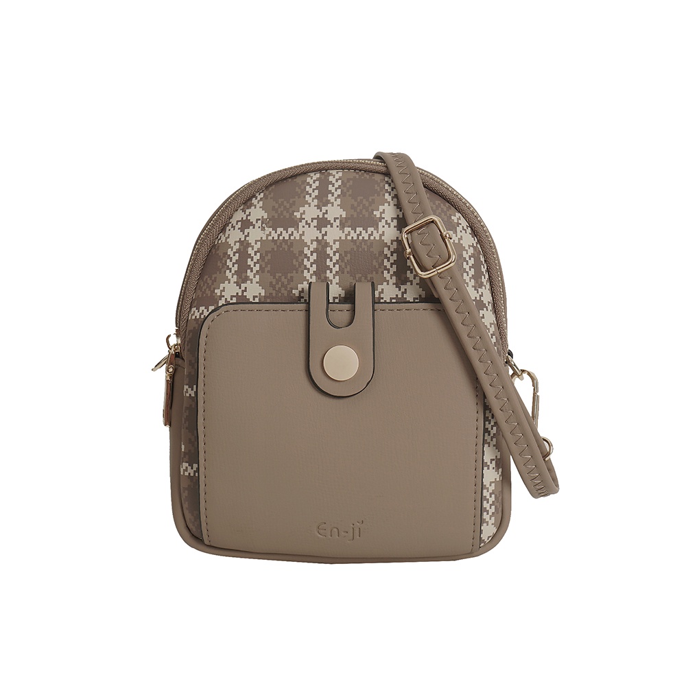 Jual En-ji Dabin Slingbag - Khaki | Shopee Indonesia